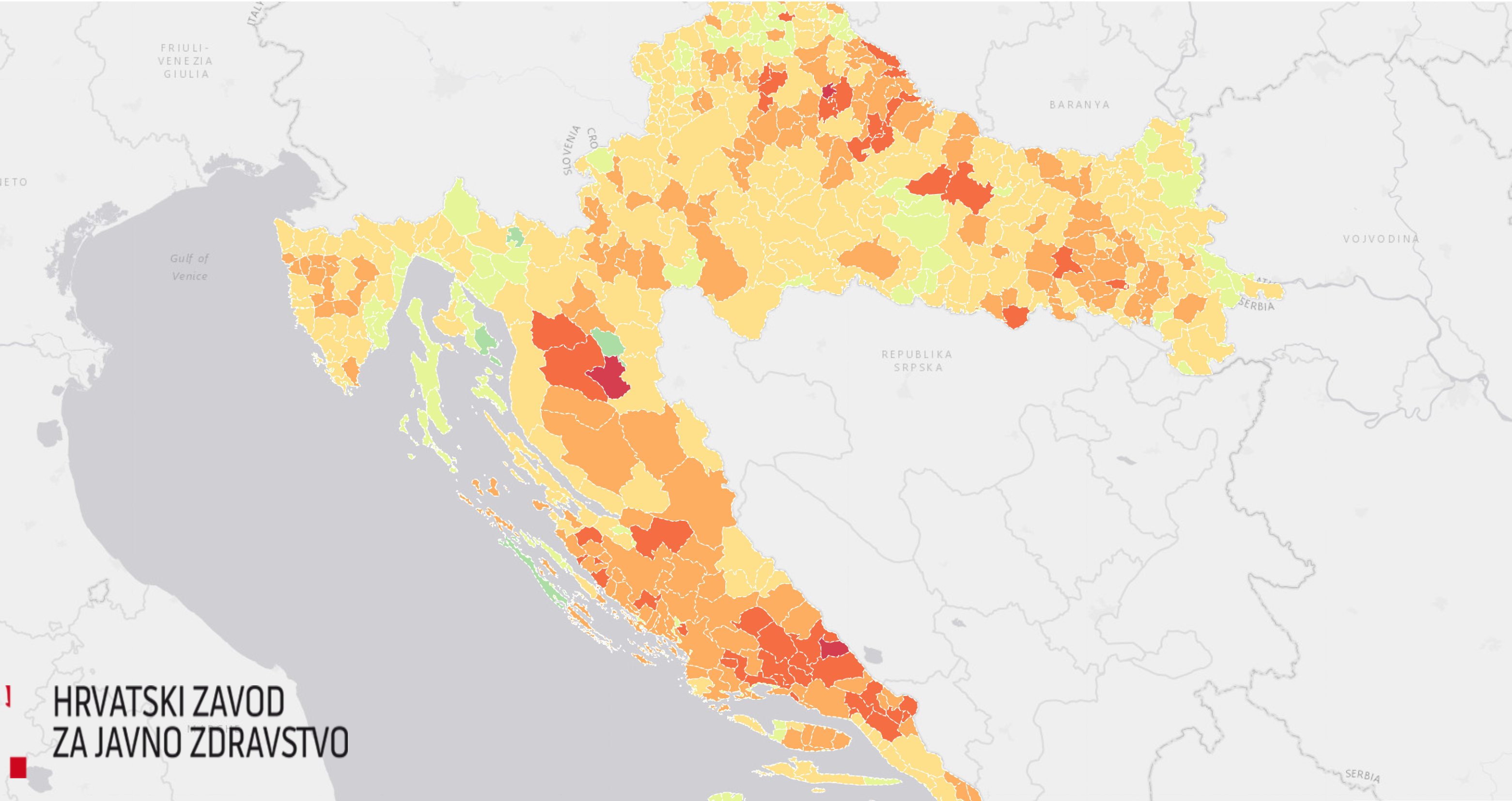 HZJZ objavio interaktivnu kartu procijepljenosti po općinama ...