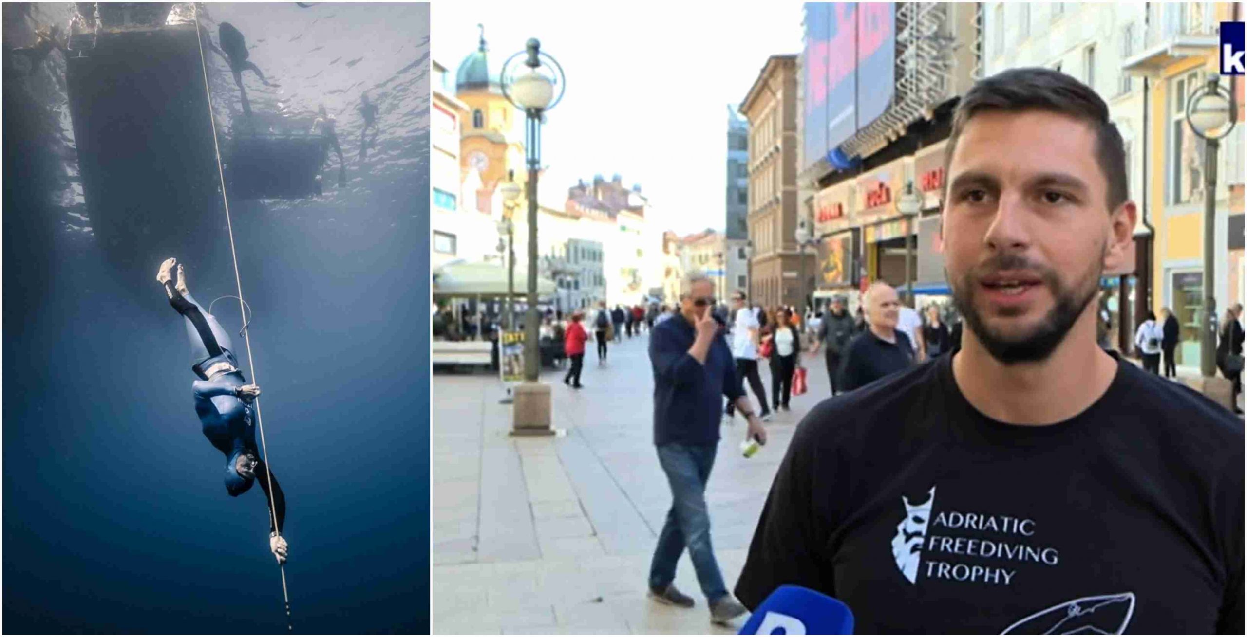 Riječanin i svjetski rekorder napokon izašao iz mora - na Korzo: Petar ...